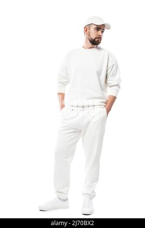 Young handsome man wearing sweatshirt over isolated background Posing ...