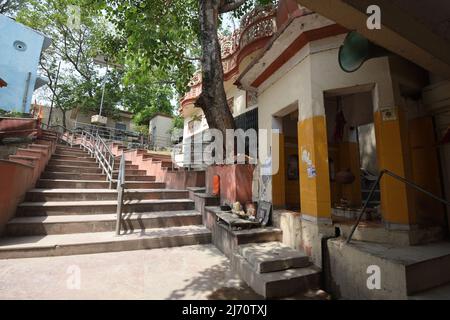 Stairs of the Guptar Ghat or Narayan Ghat along the Ganges. Civil Lines, Kanpur, Uttar Pradesh ...