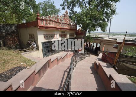 Stairs of the Guptar Ghat or Narayan Ghat along the Ganges. Civil Lines, Kanpur, Uttar Pradesh ...