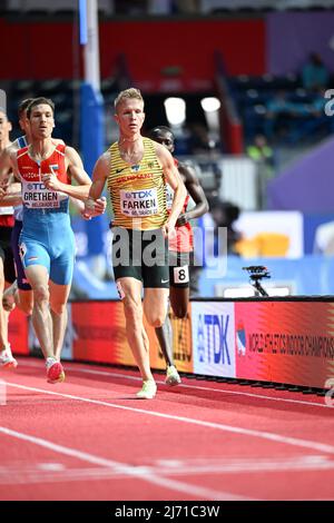 Robert Farken participating in the Belgrade 2022 World Indoor ...