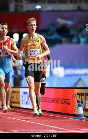 Robert Farken participating in the Belgrade 2022 World Indoor ...
