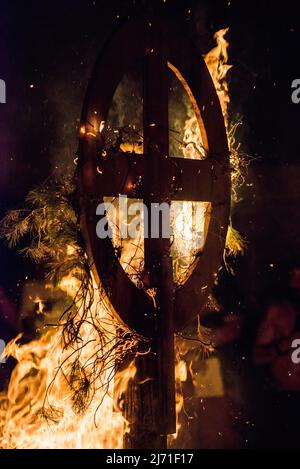 The solar cross is a symbol of the identity of neo-paganism. The summer ...