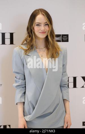 Actress Emma Stone arrives for the screening of the movie Birdman ...