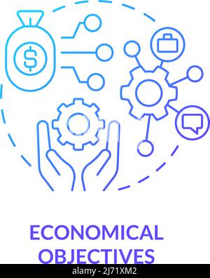 Financial objectives blue gradient concept icon Stock Vector Image & Art - Alamy
