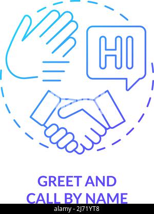 Acknowledgement blue gradient concept icon Stock Vector Image & Art - Alamy