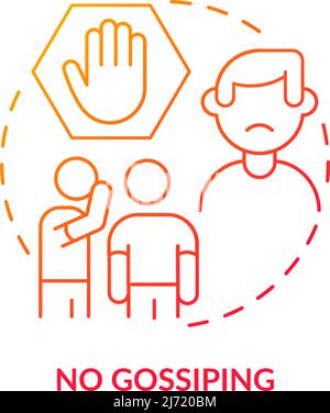 No gossiping red concept icon Stock Vector Image & Art - Alamy