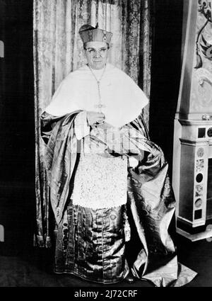 Cardinal James Francis McIntyre, archbishop of Los Angeles, pictured in ...