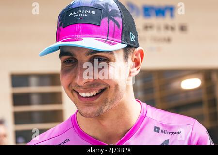 Miami, Florida, USA, 05/05/2022, Esteban Ocon (FRA) Alpine F1 Team walks the circuit with the ...