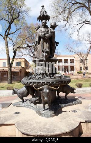 Santa Fe Cathedral Park and Monument commemorates the Spanish ...