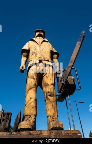 The Pine Man an instalation by Tokoroa Artist Peter Dooley.It was ...