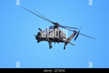 Turkish Police helicopter TAI T129 ATAK is a twin-engine, tandem seat ...