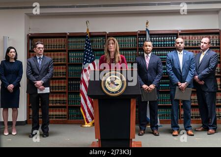 DEA Administrator Anne Milgram speaks at a press conference with ...