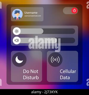 control center mobile app user interface Stock Vector Image & Art - Alamy