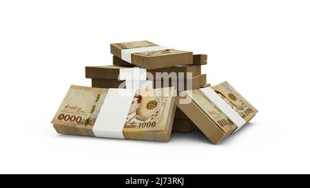 3D Stack of 1000 Thai baht notes Stock Photo - Alamy