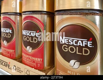 Nescafe Gold instant coffee at Rewe supermarket Stock Photo - Alamy