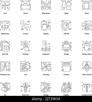 Edit file line icons, graphic resource templates, and vector ...
