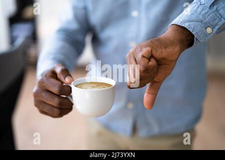 Avoid Coffee Bacause Of Heartburn. Stop Drinking Stock Photo - Alamy