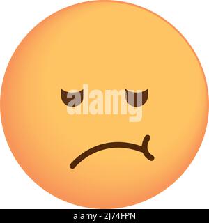 emoji face doubtful funny character vector illustration design Stock ...