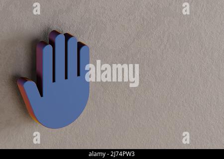 Beautiful abstract illustrations Left Hand symbol icons on a column and ...