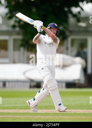 Durham's Ben Stokes batting during the LV= County Championship match ...