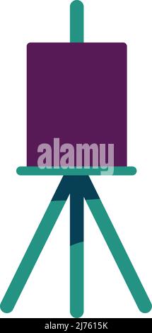 Easel with canvas painting semi flat color vector object Stock Vector ...