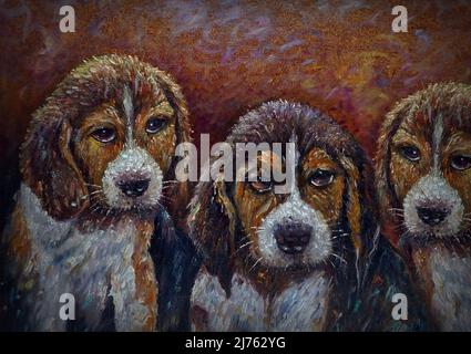 Cartoon cocker spaniel dog comic animal character Stock Photo - Alamy
