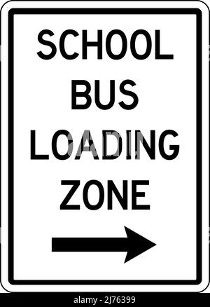 Loading zone sign. Vector illustration isolated on white. Blue ...
