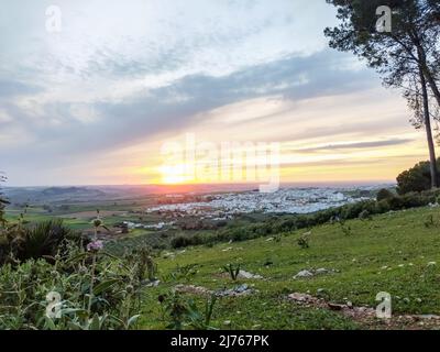 Landscape photography of the town of Seville at sunset Stock Photo - Alamy