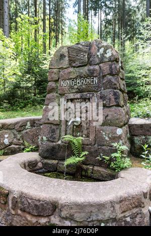 Oberzent, Hetzbach, Odenwald, Hesse, Germany, King's Fountain near ...