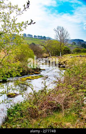 Cwm Pennant valley and the Afon Dwyfor river, Snowdonia National Park ...
