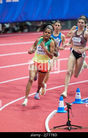 Freweyni Hailu participating in the Belgrade 2022 World Indoor ...