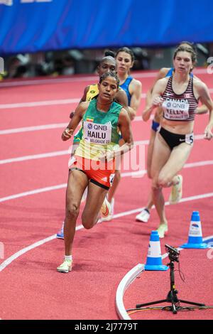 Freweyni Hailu participating in the Belgrade 2022 World Indoor ...