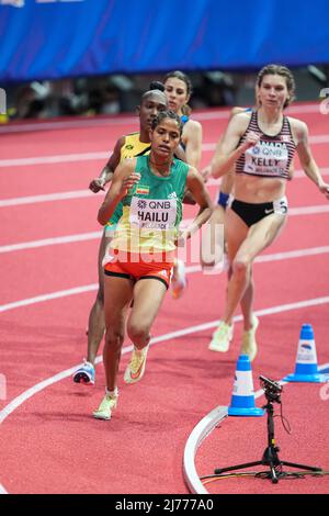 Freweyni Hailu participating in the Belgrade 2022 World Indoor ...