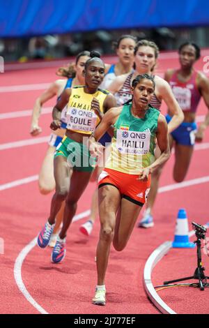 Freweyni Hailu participating in the Belgrade 2022 World Indoor ...