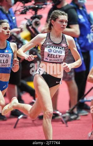 Madeleine Kelly participating in the Belgrade 2022 World Indoor ...