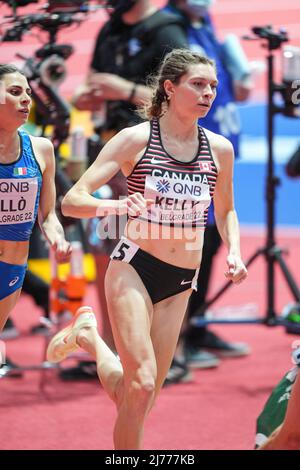 Madeleine Kelly participating in the Belgrade 2022 World Indoor ...