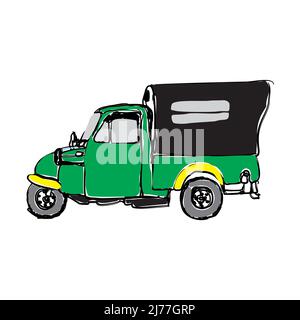 Bemo Icon of the old Jakarta public transportation. (Bemo is a ...