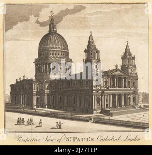 ST PAUL'S CATHEDRAL in the Copperplate Map of London, published 1553 ...