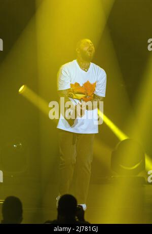 HOLLYWOOD, FL - MAY 5: Post Malone performs during the Formula 1 Miami ...