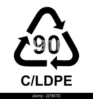Composites recycling symbol 90. Composites recycling code 90, vector ...