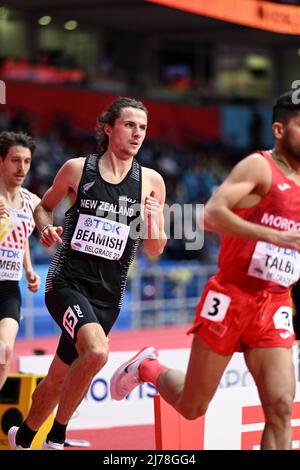 George Beamish participating in the Belgrade 2022 World Indoor ...