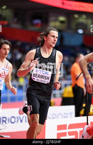 George Beamish participating in the Belgrade 2022 World Indoor ...