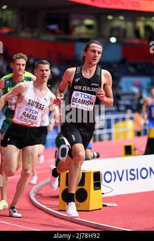 George Beamish participating in the Belgrade 2022 World Indoor ...