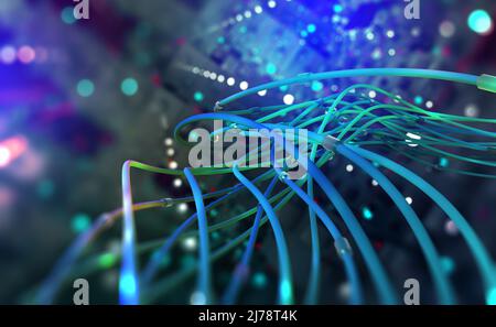 3d network technology in future Stock Photo - Alamy