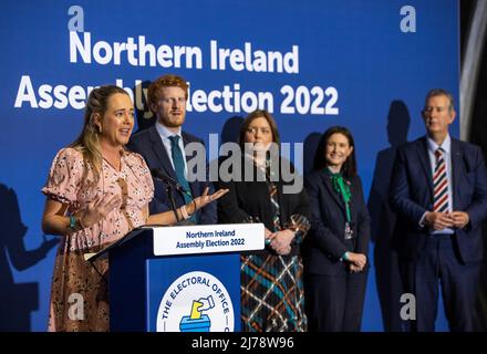 (from left) Alliance Party of NI candidates Kate Nicholl and Nuala ...