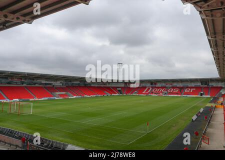 General view inside the Eco-Power Stadium, home of Doncaster Rovers ...
