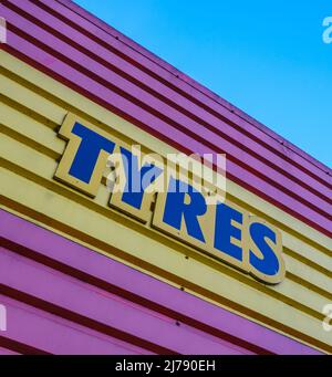 Car tire shop concept , Car tires stacked sideways in a horizontal ...