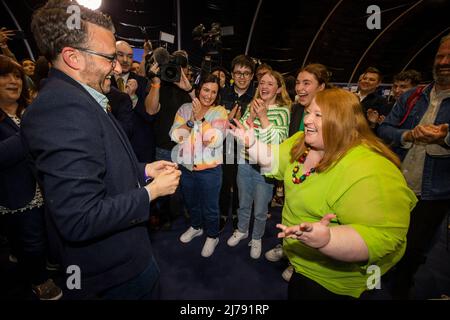 Alliance Party of NI’s Nick Mathison giving his acceptance speech at ...