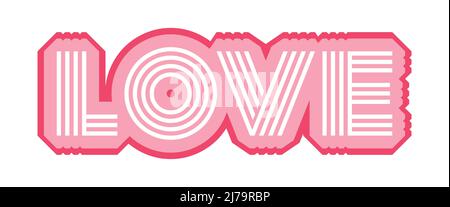 Geometric lettering, word love. Abstract love print on t-shirt Stock ...