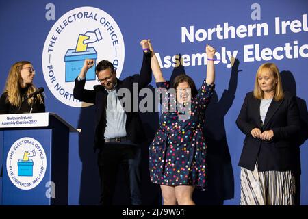 Alliance Party of NI’s Nick Mathison giving his acceptance speech at ...
